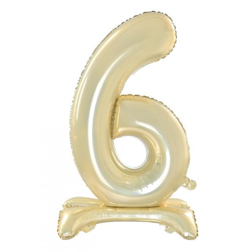 Standing Foil Balloon #6 Luxe Gold 76cm — Ronis
