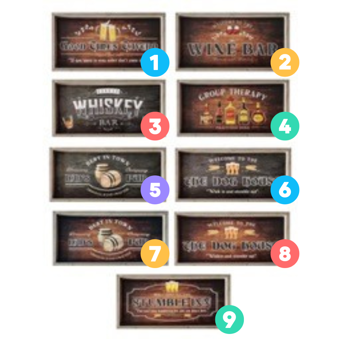 Drinking Quote Signs 25x50x0.3cm Assorted