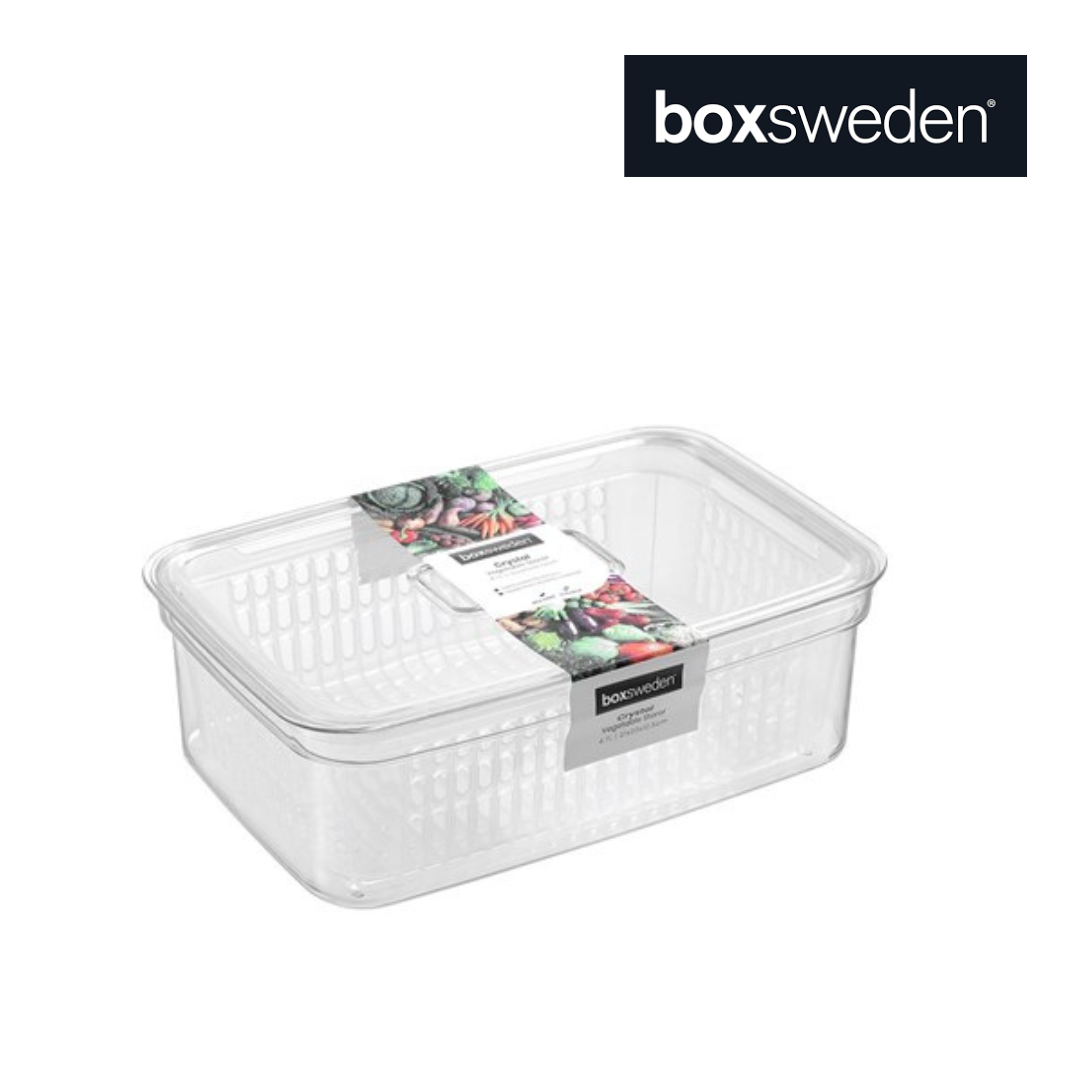 Boxsweden Crystal Vegetable Storer Clear 4.7L 31x20x10.5cm