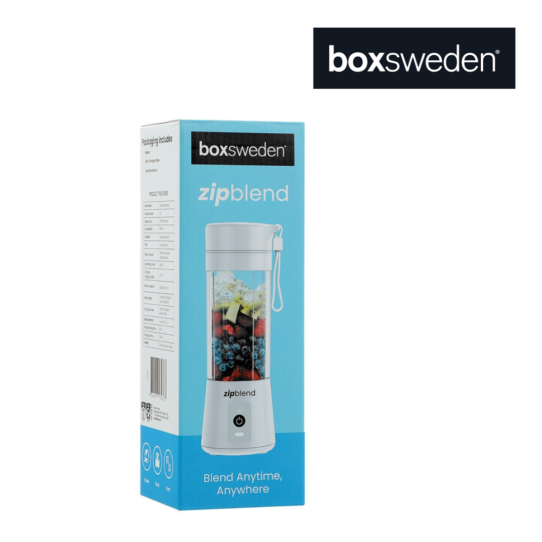 Boxsweden Zip Blender 6 Blades 350ml White