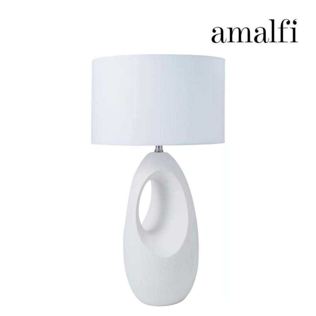 Ceramic Contour Table Lamp 40.5x40.5x71cm White