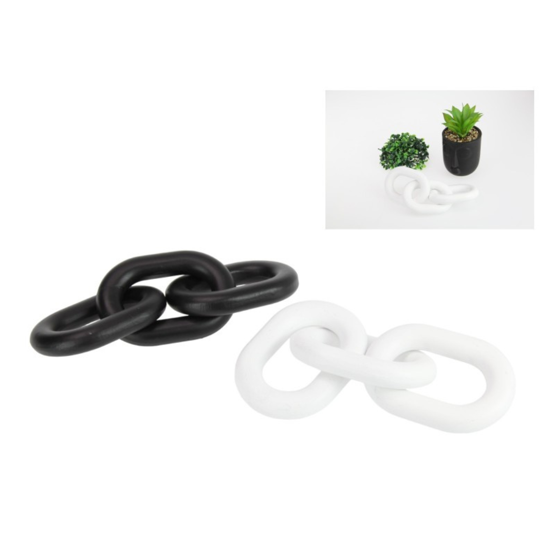 Chain Link MDF 22cm Black/White Assorted