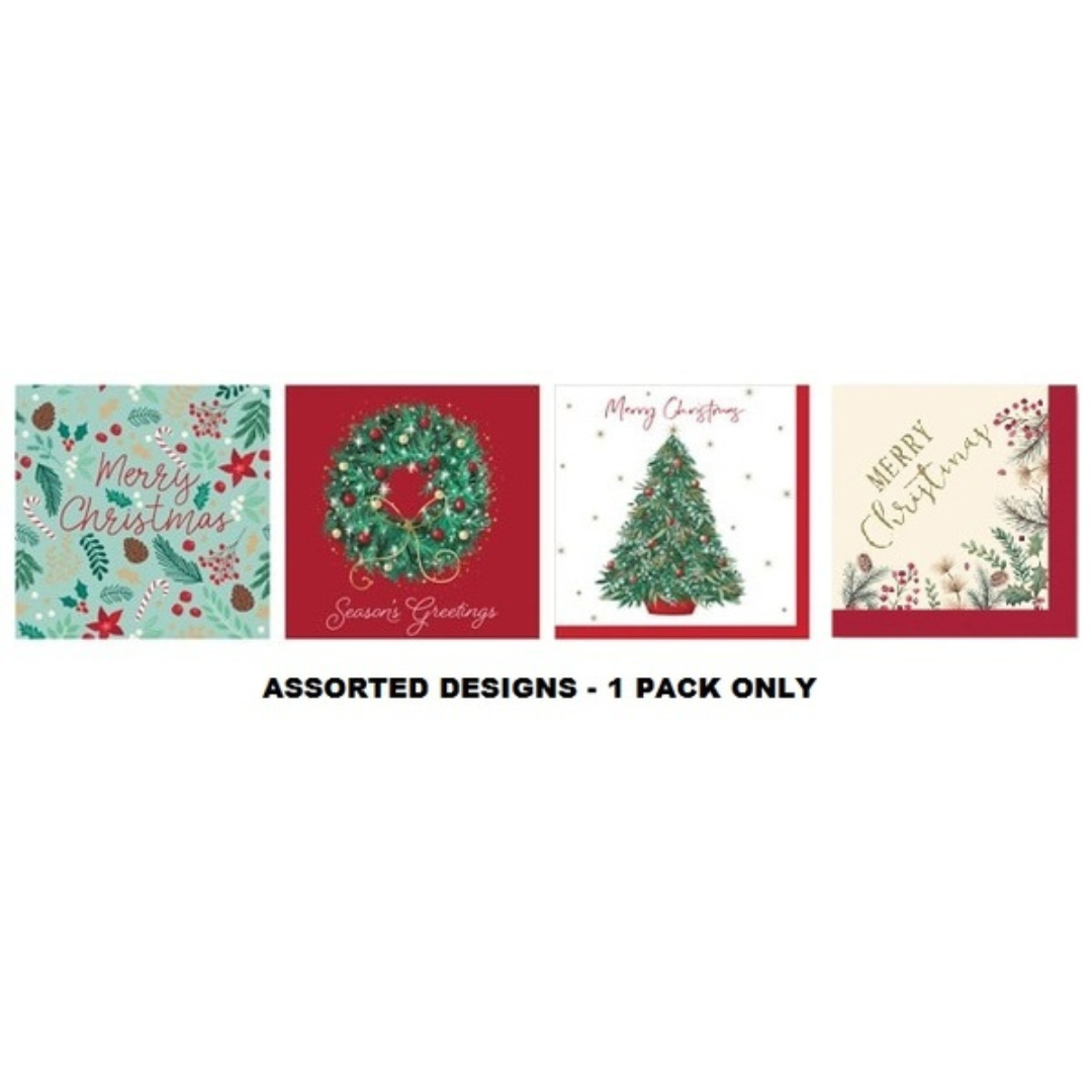 FSC Mix Christmas Napkins 20pk Traditional Assorted — Ronis