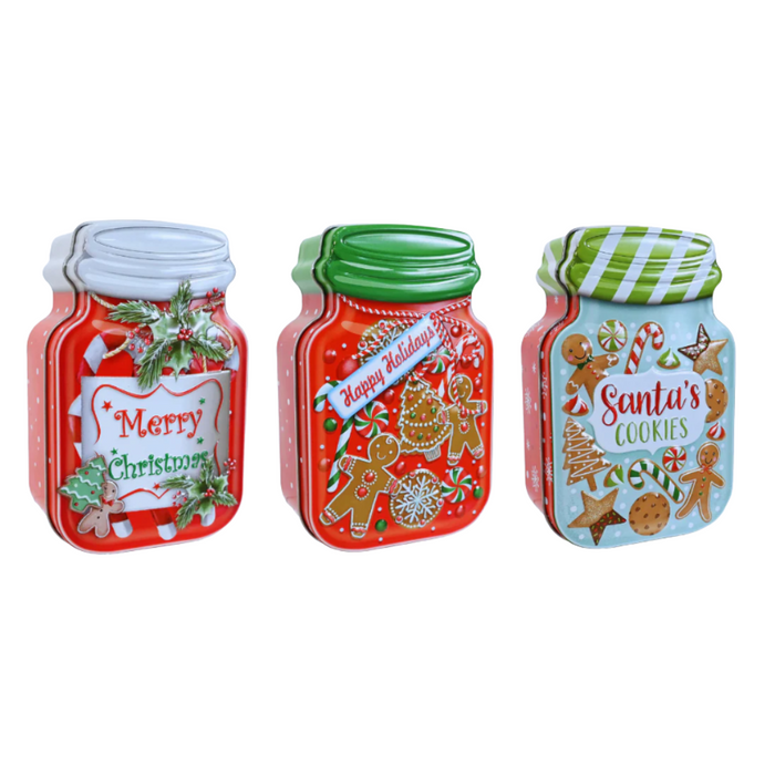 Cookie Tin Jar Shape Assorted