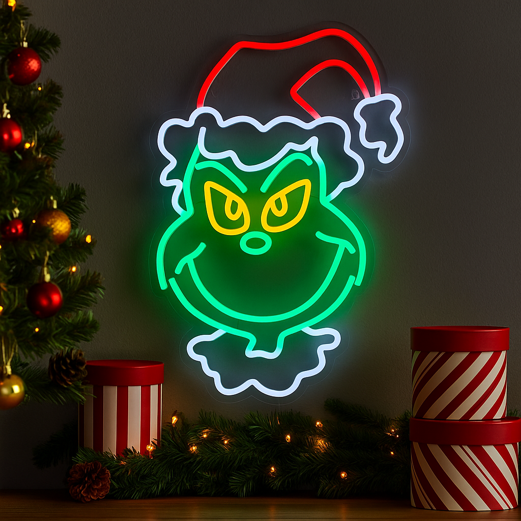 Dr. Seuss Grinch Neon Head Large — Ronis