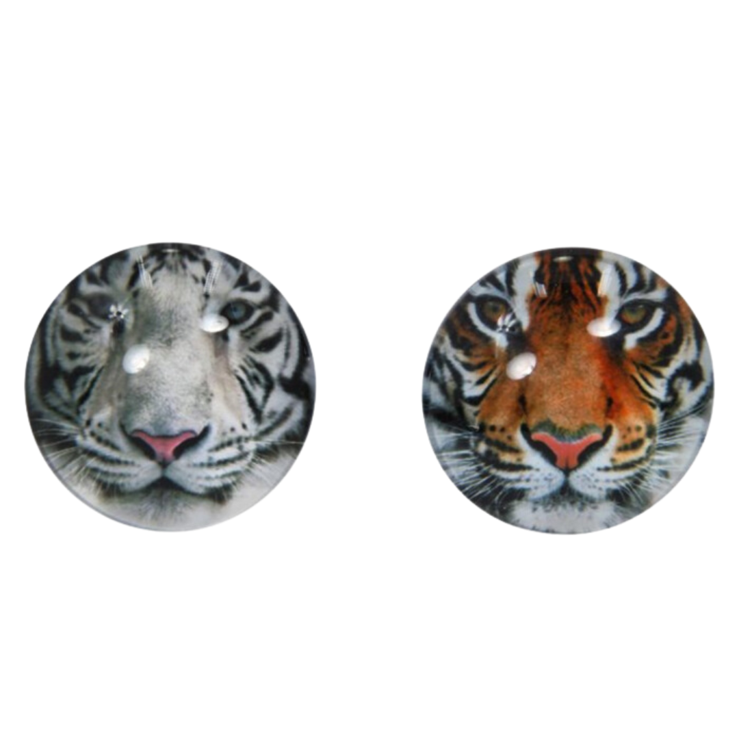 Glass Tiger Magnet 5cm Assorted