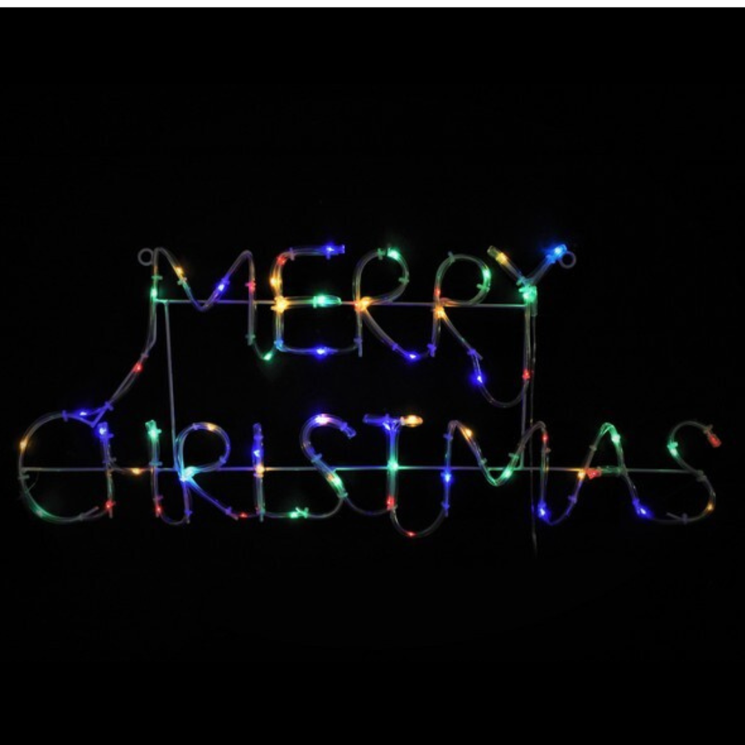 LED Solar Motif Light Merry Christmas Rope with 24 Bulbs 1000cm — Ronis