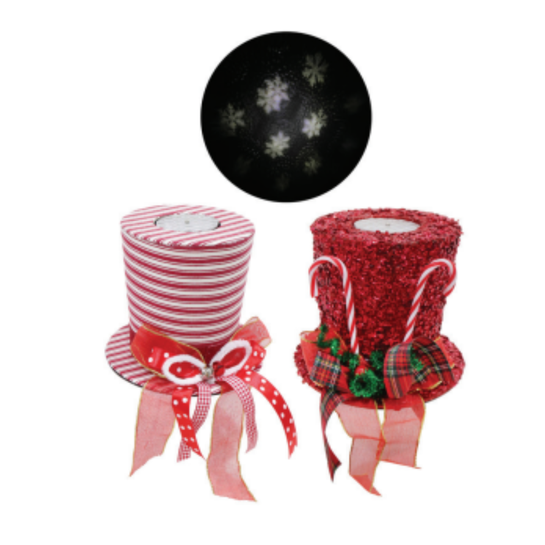 LED Projection Tree Top Hat Assorted