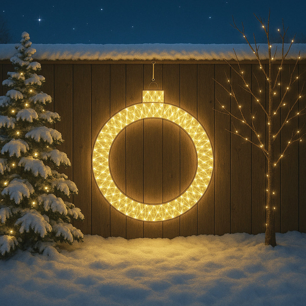 1.2m Bauble Ring Warm White Twinkle — Ronis