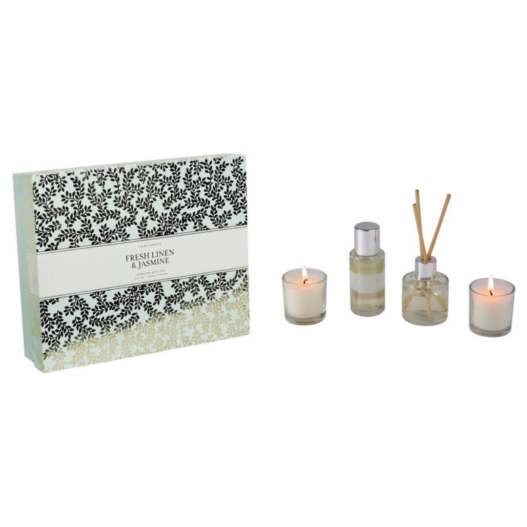Laura Ashley Fragrance Set Diffuser Jasmine Fresh Linen 50ml
