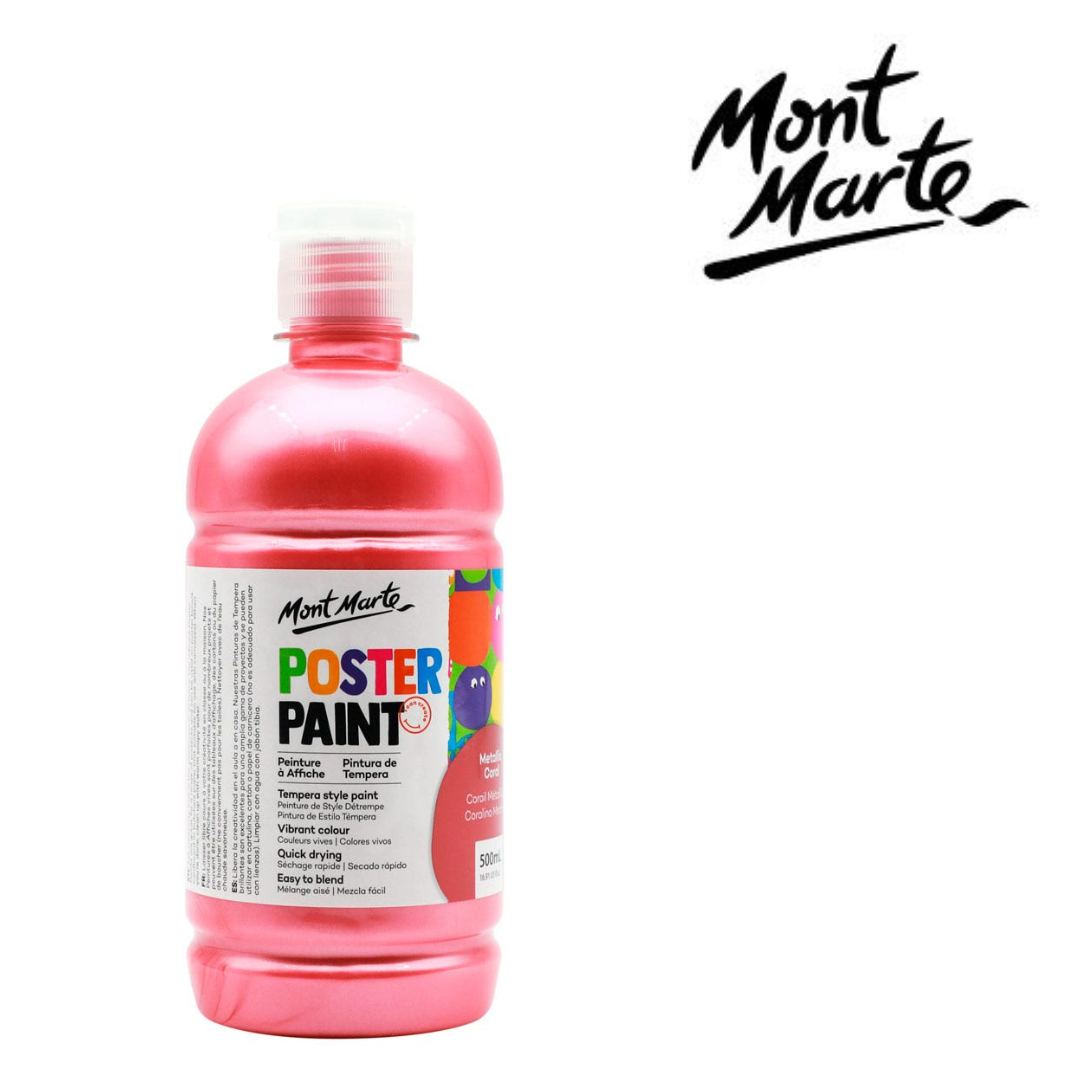 MM Poster Paint 500ml Metallic Coral — Ronis