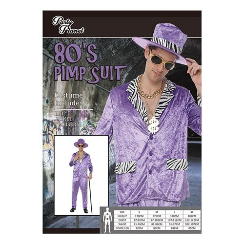 80s Pimp Suit Purple XL
