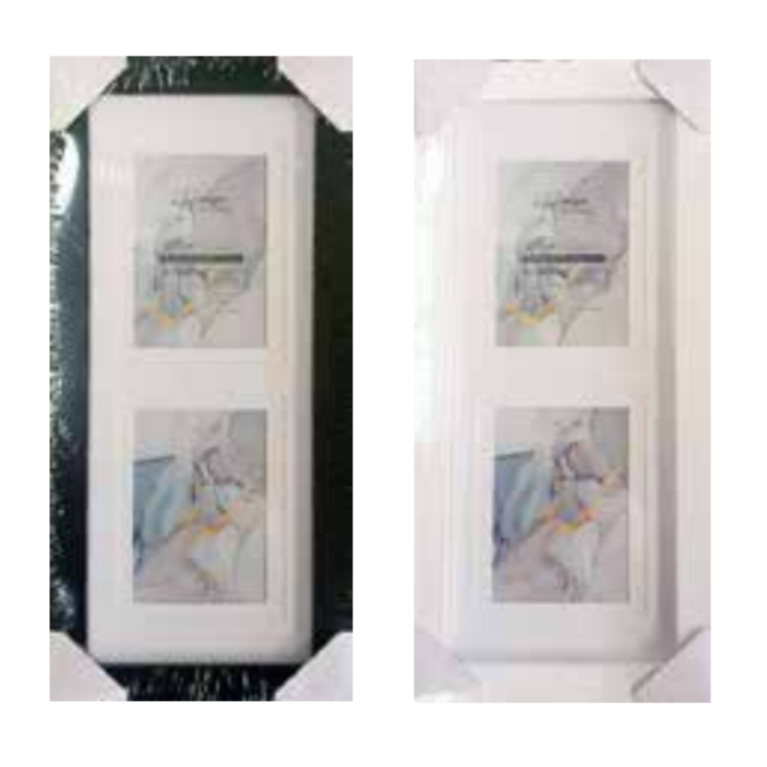 Photo Frame Double Matted Connor 2 Window Collage 17x45cm Assorted