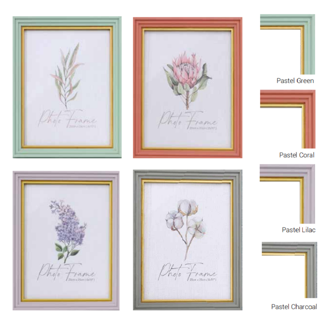 Photo Frame Piper Pastel Coloured 20x25cm 4 Asstd