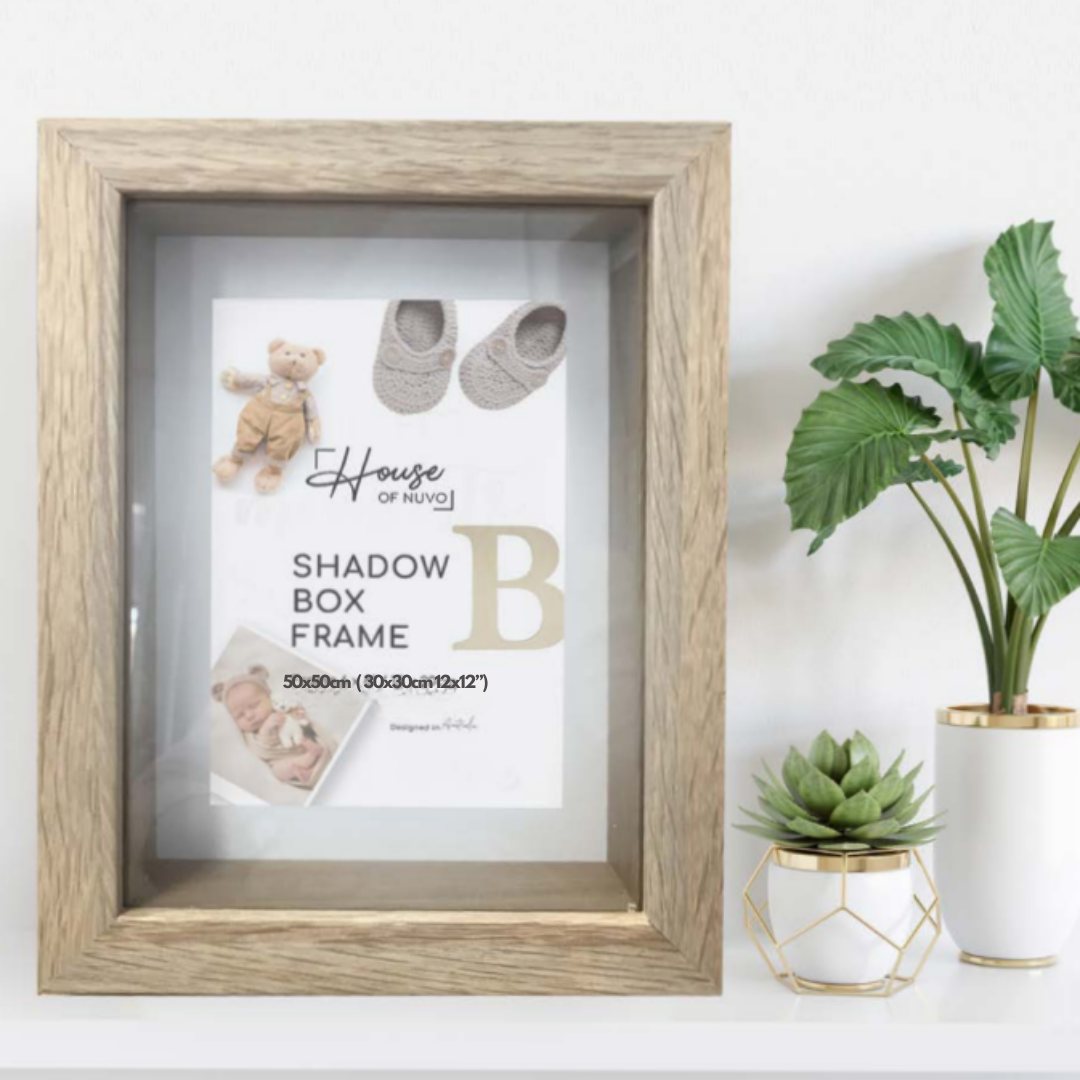 Photo Frame Shadow Box 50x50cm Natural