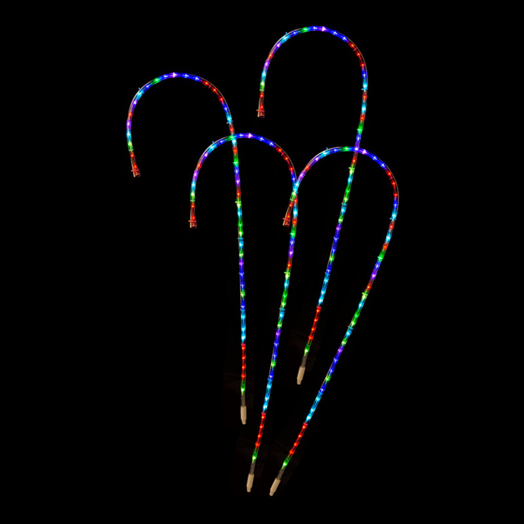 RGB Lightshow Candy Cane Stakes 4pc — Ronis