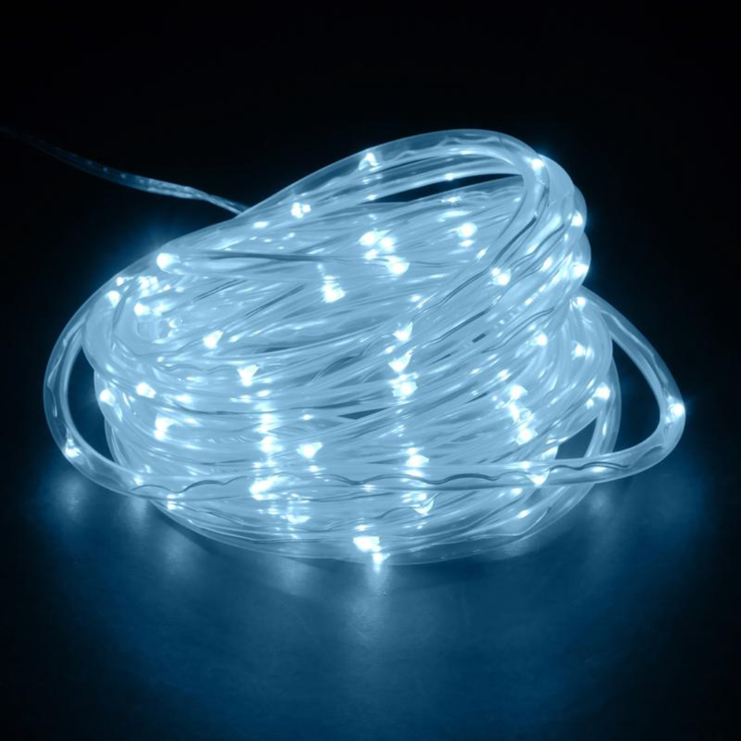 Rope Light Solar 100 LED 1200cm Cool White 8 Functions — Ronis