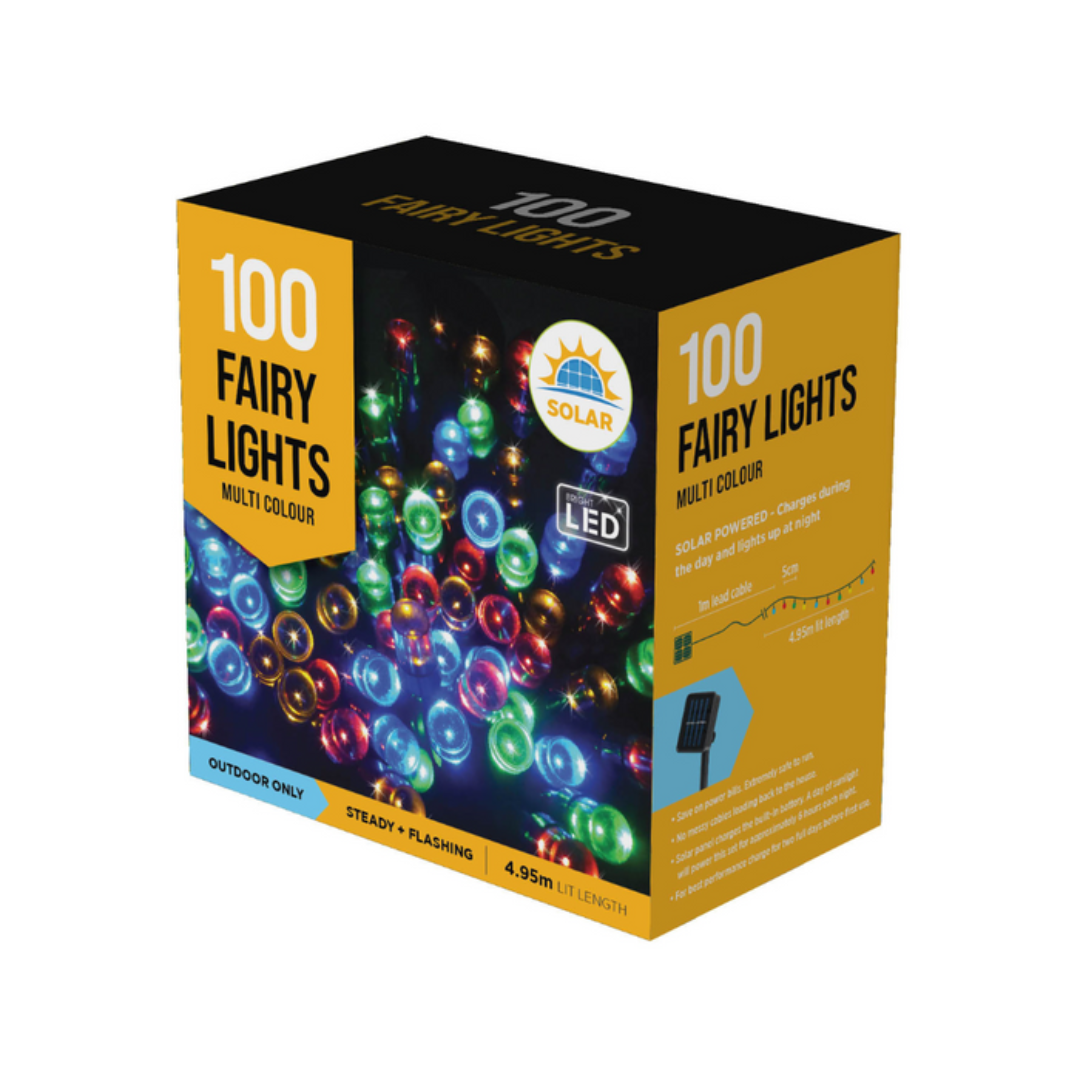 Solar LED Fairy Lights 100 Multi Colour — Ronis