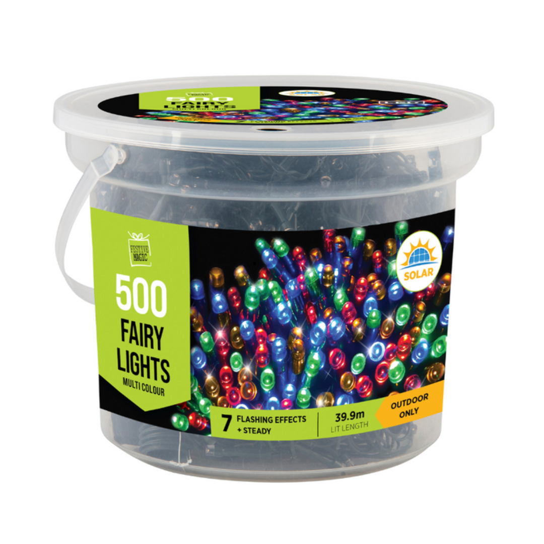 Solar LED Fairy Lights 500 Multi Colour — Ronis