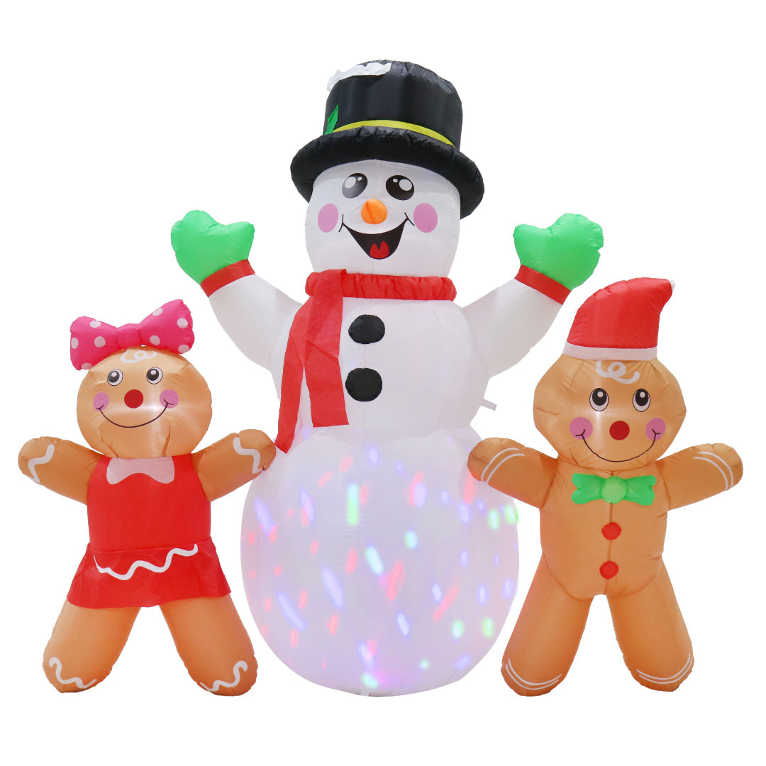 Airpower Snowman w/Gingers RGB Disco LED 200cm - Roni's