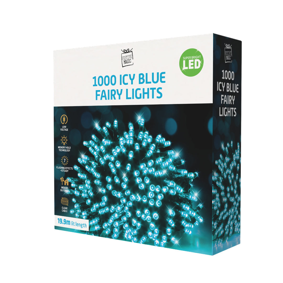 LED Fairy Lights 1000 Icy Blue Turquoise - Roni's — Ronis