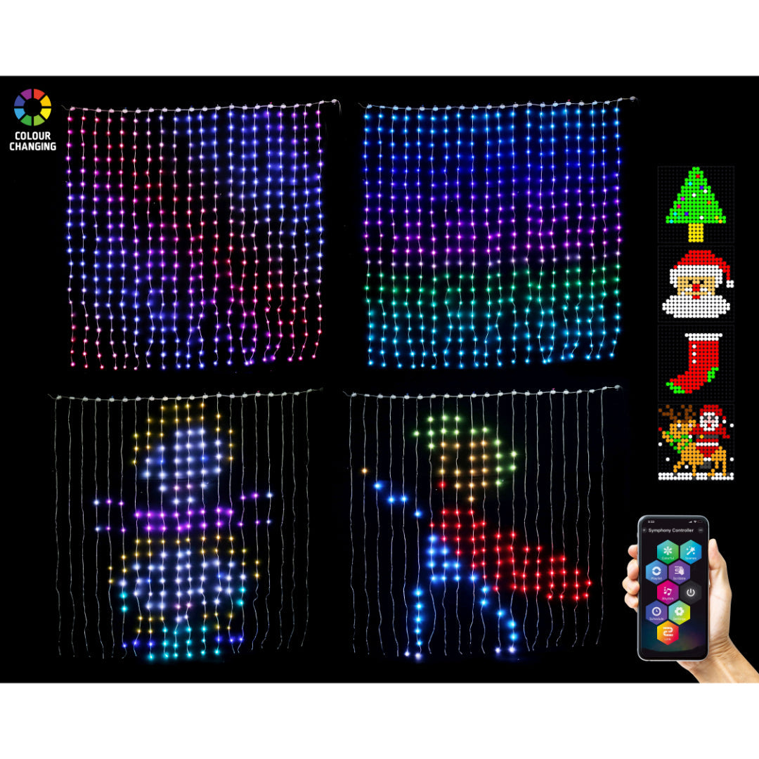 App Lightshow LED Curtain 2x2m 400 Lights - Roni's — Ronis