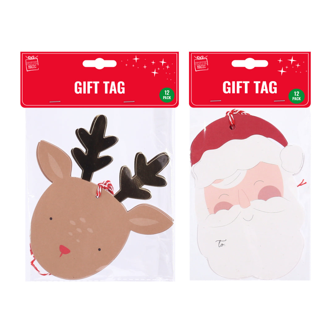 Jumbo Gift Tags 12pc Assorted - Roni's — Ronis
