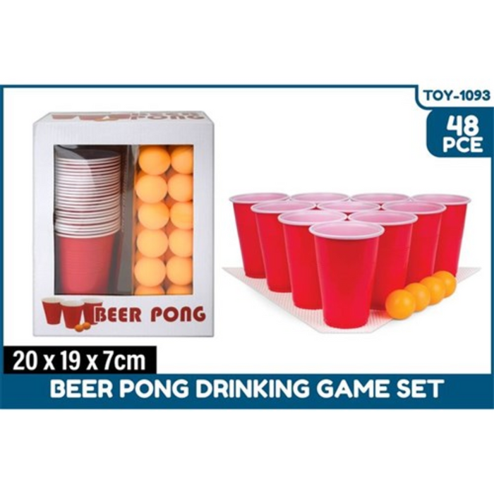 48pce Beer Pong Drinking Game Set