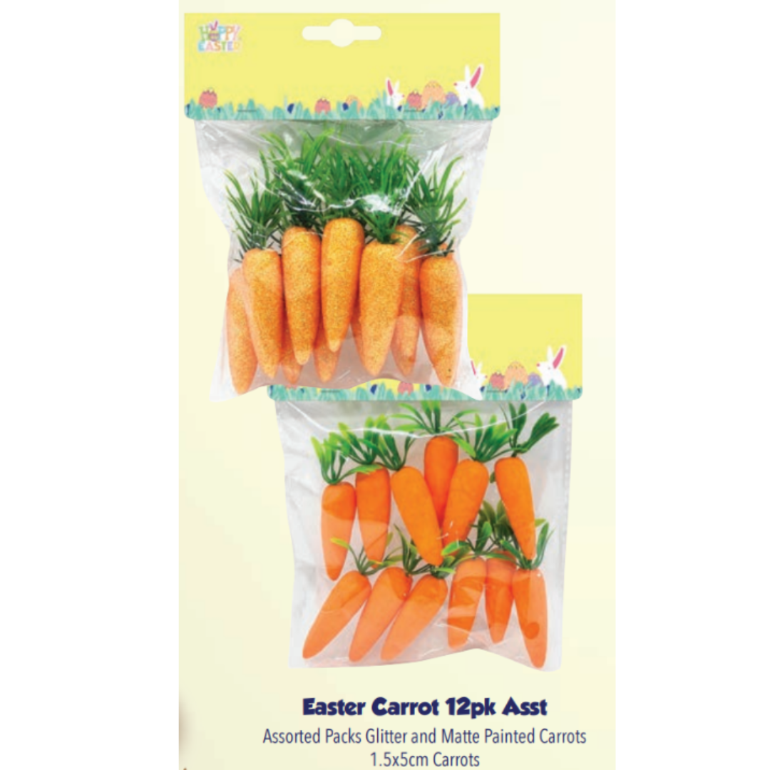 Easter Carrot 12pk Asst