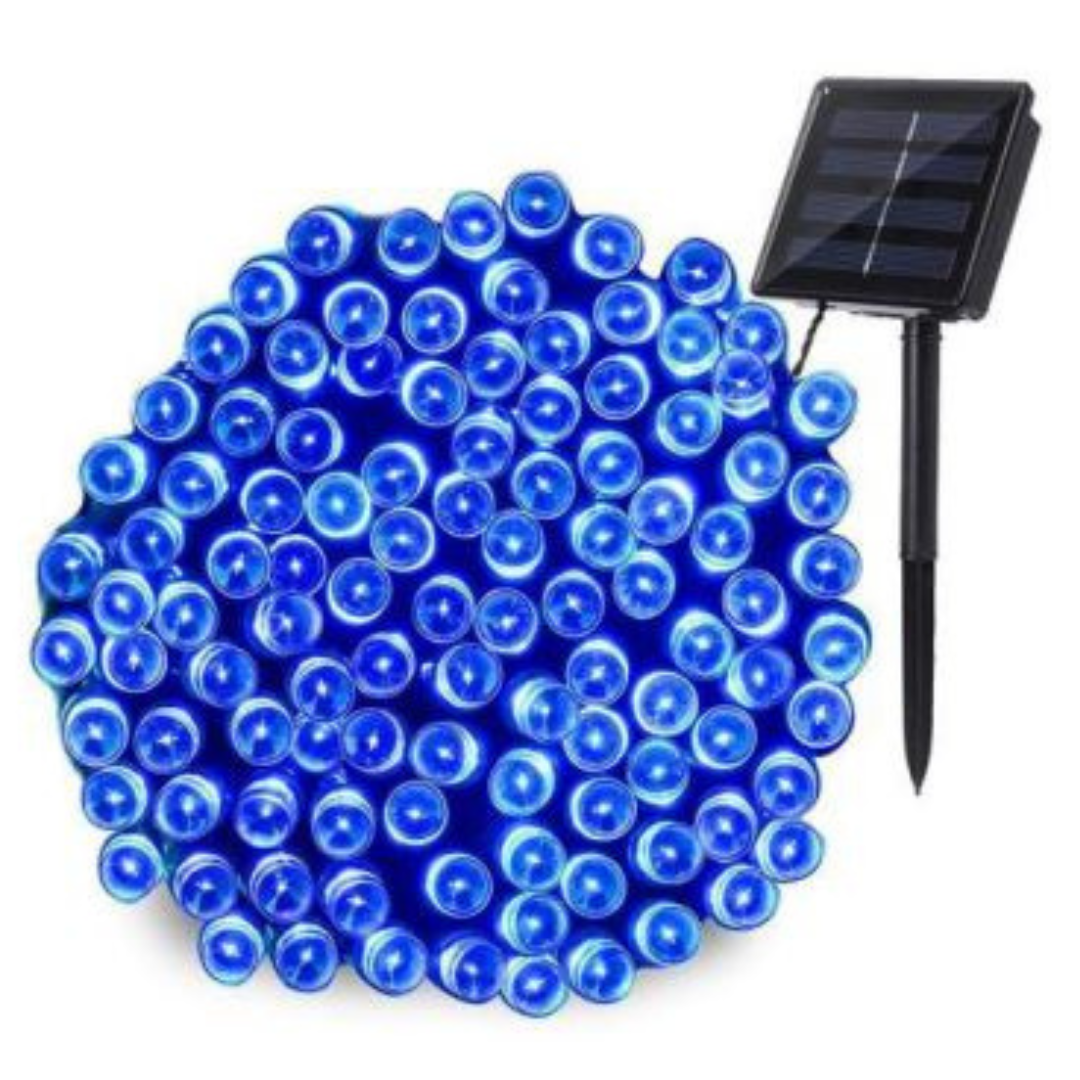 100 LED Solar Fairy Light Blue 4.9m — Ronis