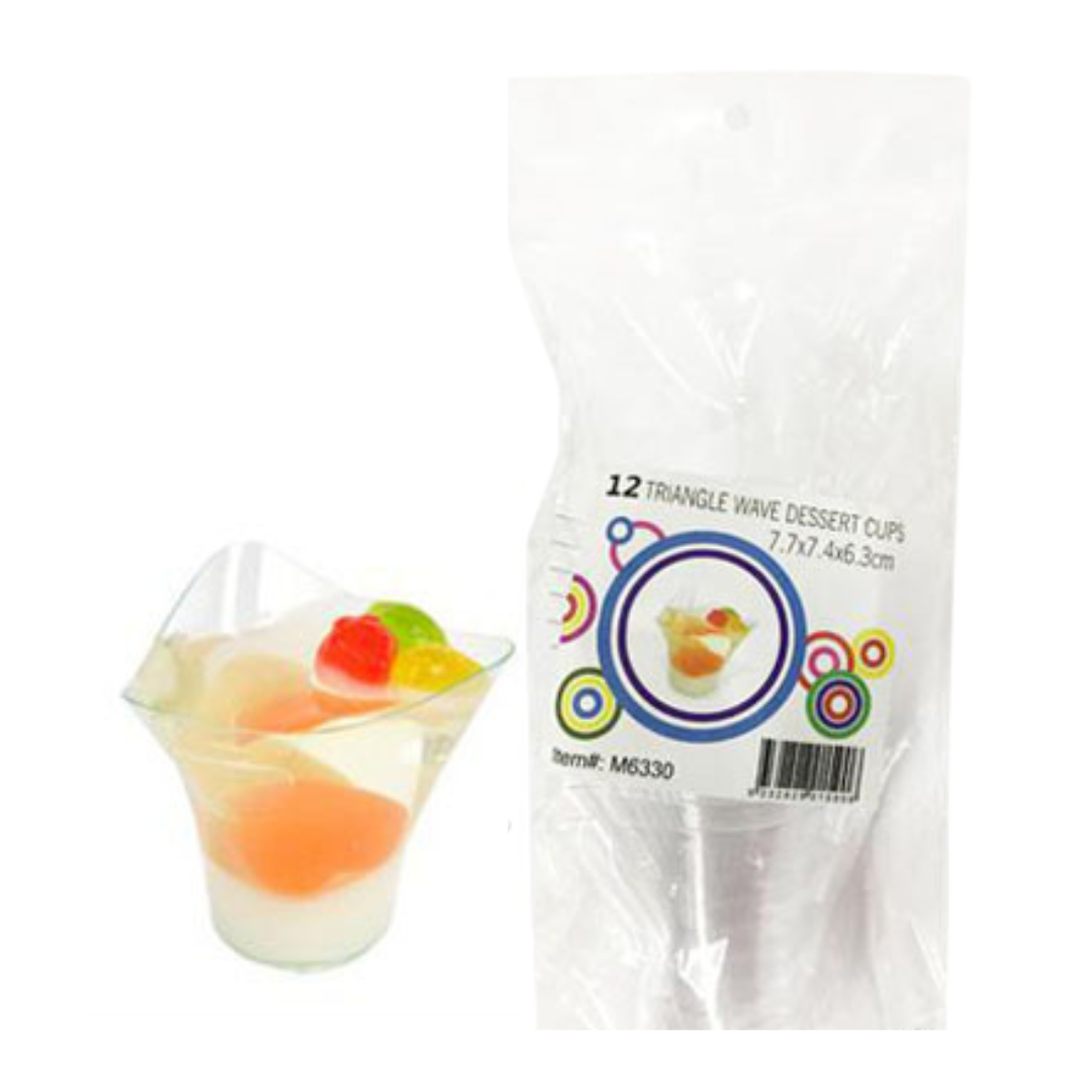 Triangle Wave Cups Clear 12pk — Ronis