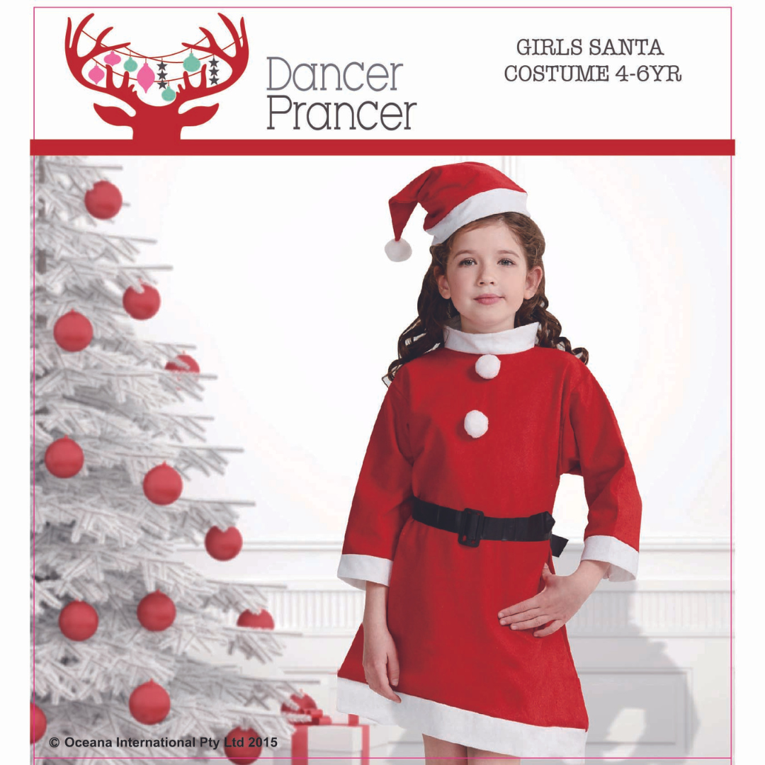 Girls Santa Costume - 4-6 Yrs — Ronis