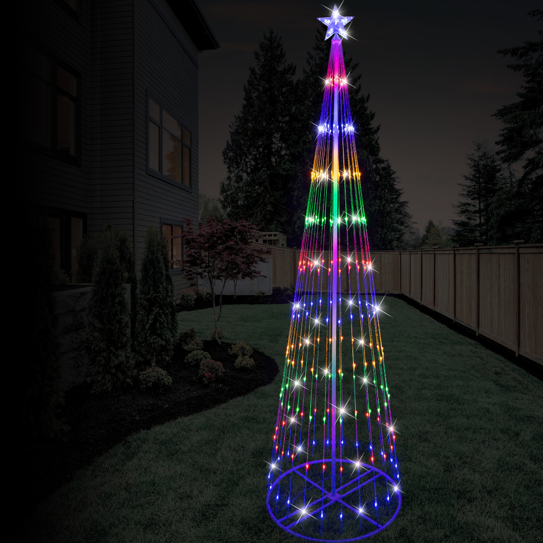 LED Digital Flash Strand Tree 2.4m Multi — Ronis