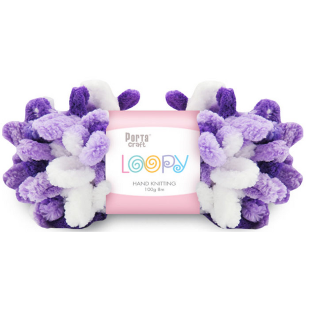 Loopy Yarn 100g 8m Multi Purple
