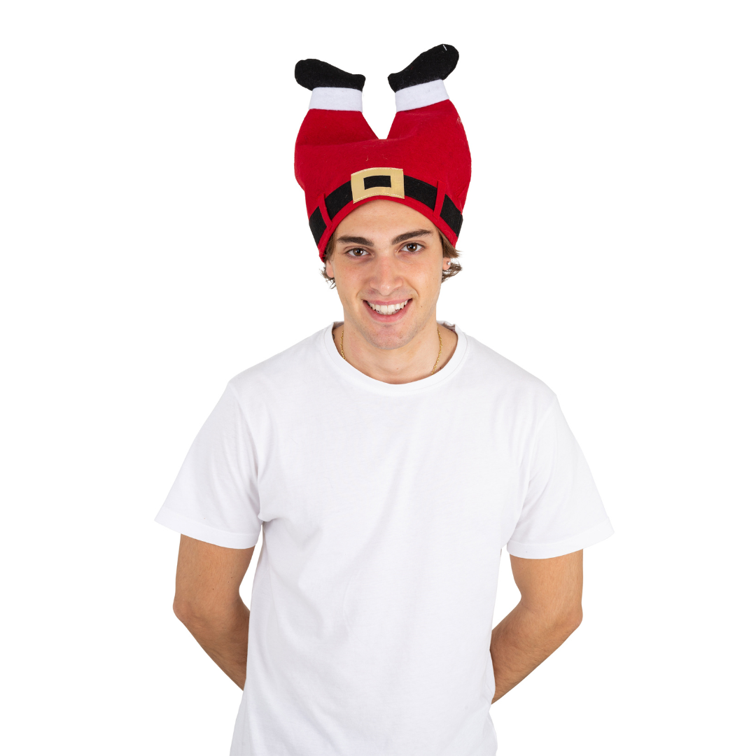 Santa Pants Upside Down Hat Felt