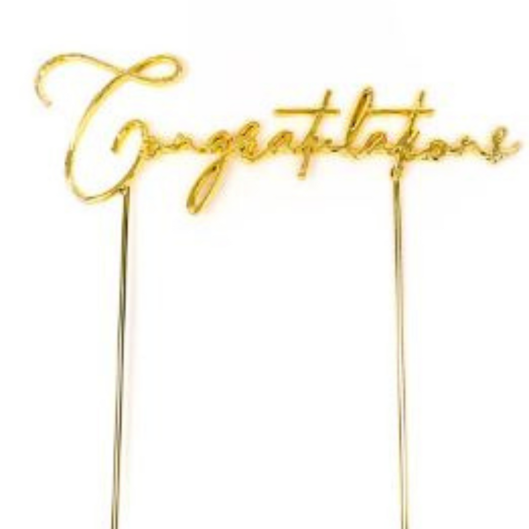 Cake Topper Congratulations Cake Topper Gold Cake And Candle