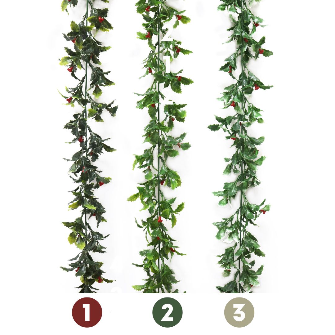 Garland Mini Holly 150cm Assorted — Ronis