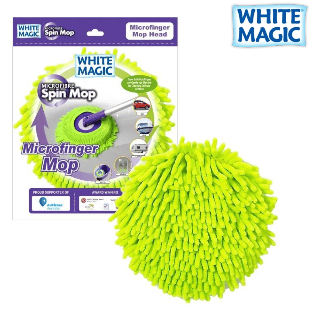 Spin Mop Microfinger Mop Head White Magic